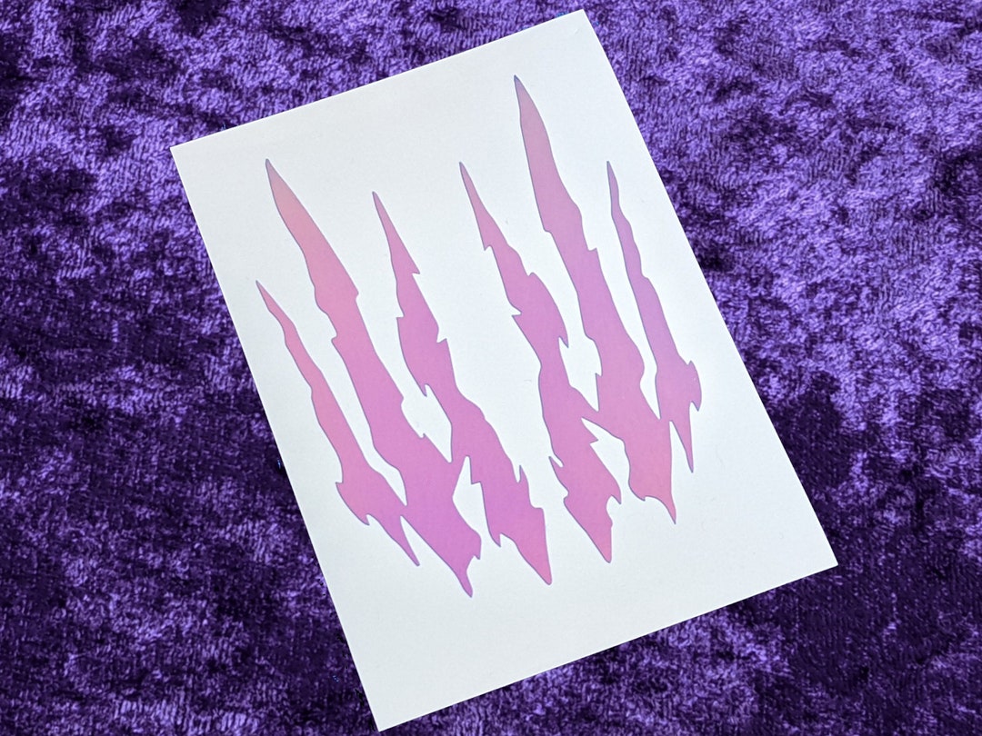 Wolverine Claw Marks X-men Permanent Vinyl Decal in Magical Holographic ...