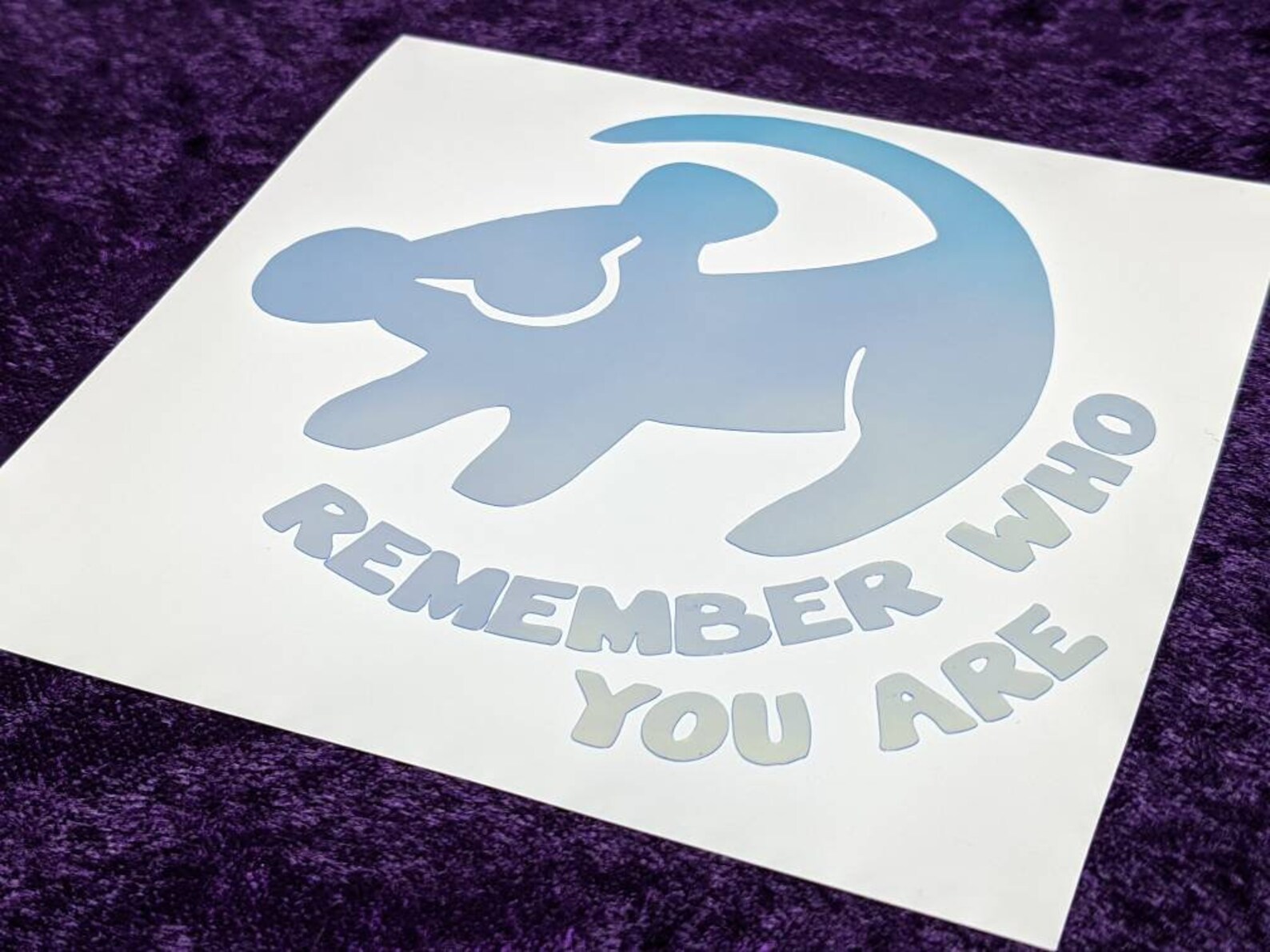 Lion King Simba Remember Who You Are Permanent Vinyl Decal in - Etsy