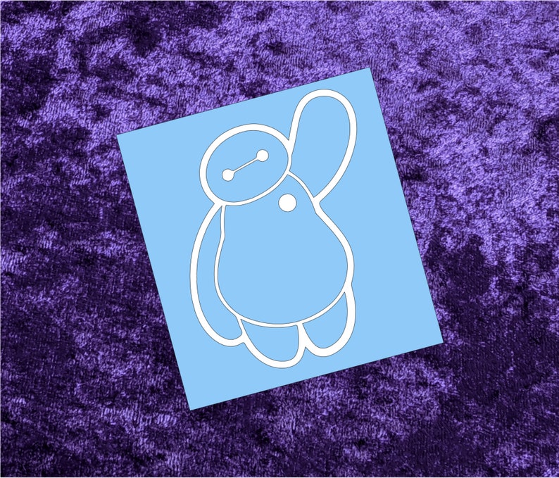 Baymax Waving Permanent Vinyl Decal in Magical Holographic or - Etsy