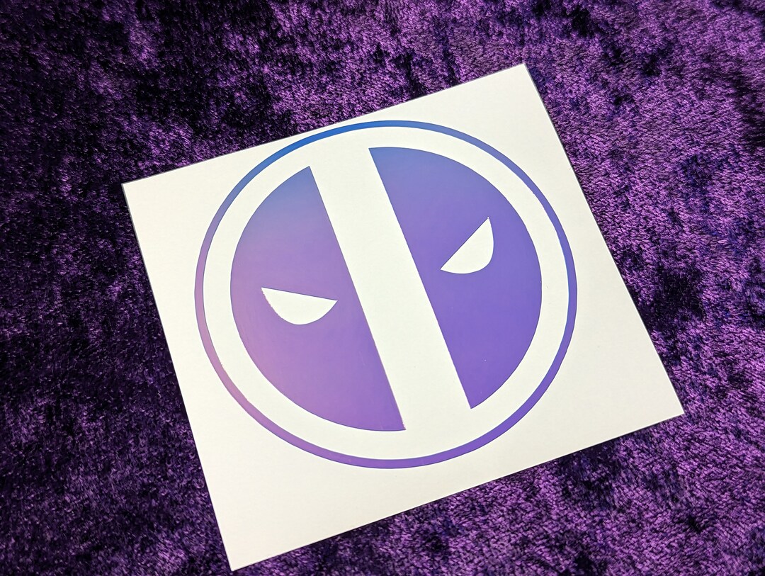 Deadpool Symbol Permanent Vinyl Decal in Magical Holographic or Various ...
