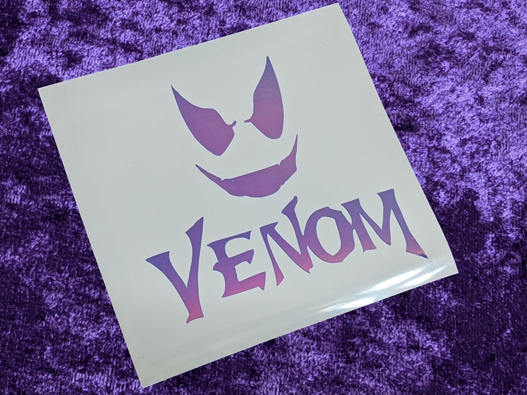 Venom Symbol Marvel Permanent Vinyl Decal in Magical Holographic or ...