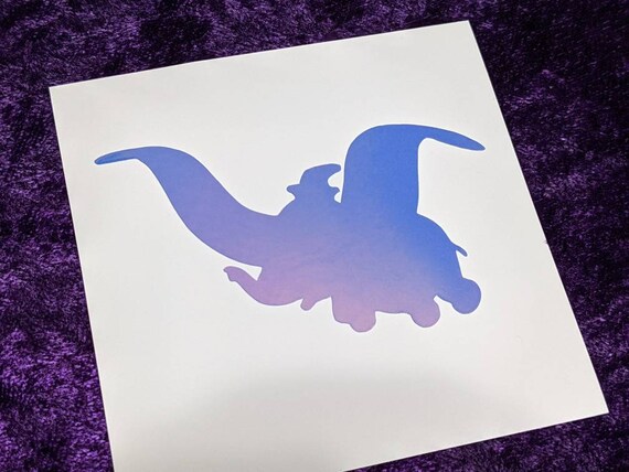 Dumbo Flying Silhouette Permanent Vinyl Decal in Magical | Etsy