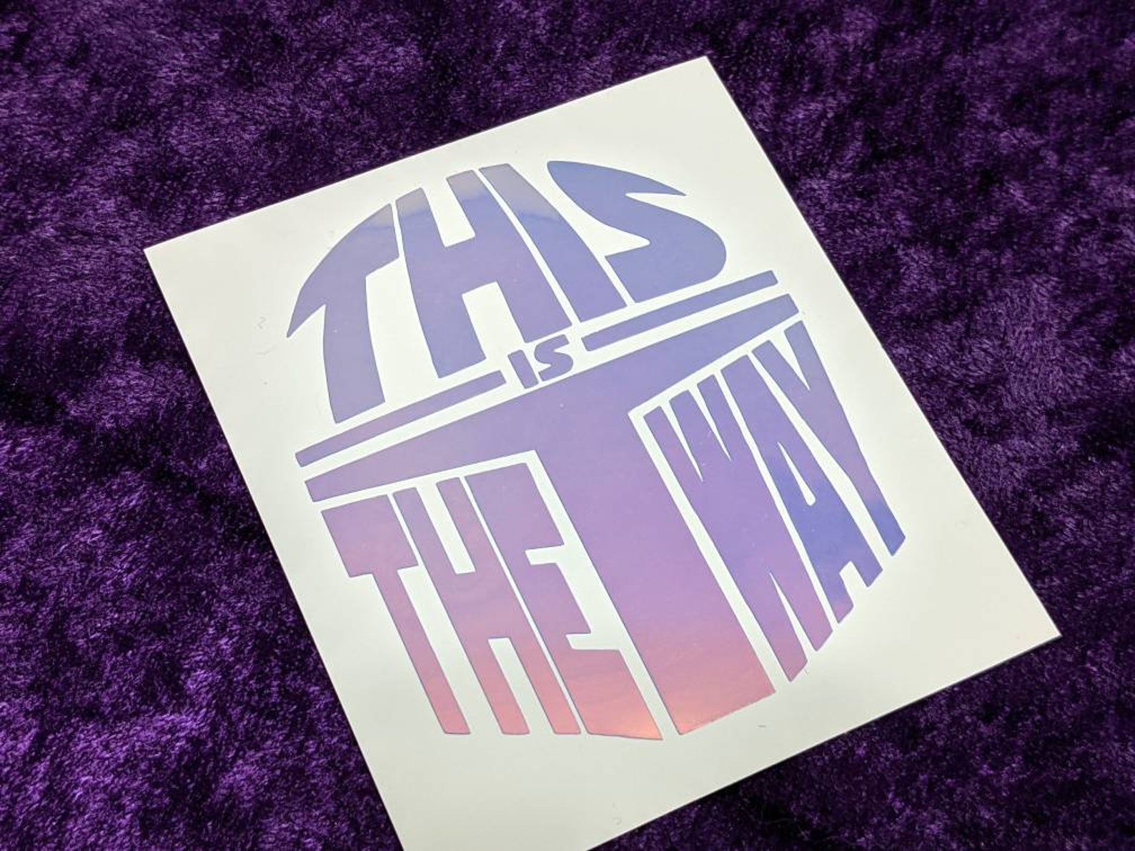 Mandalorian Helmet This is the Way Word Art Vinyl Decal in | Etsy