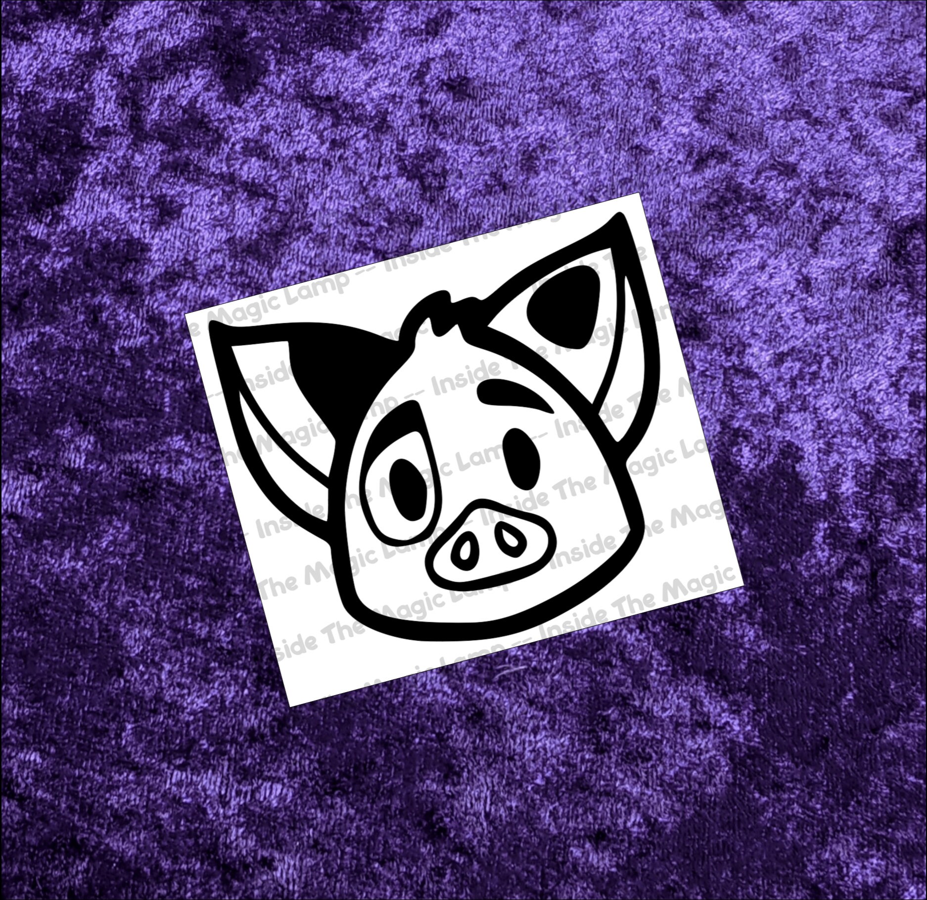 Moana Pua Face Permanent Vinyl Decal in Magical Holographic or - Etsy