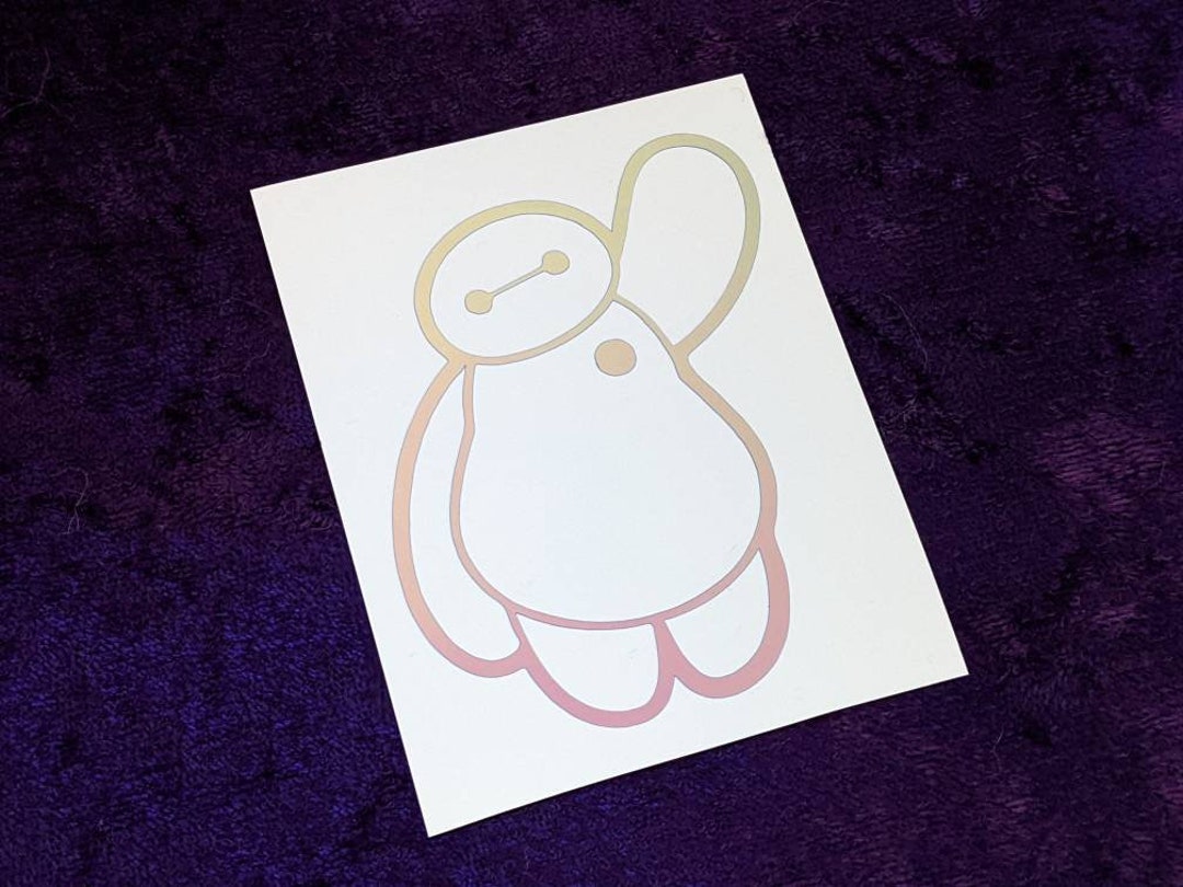 Baymax Waving Permanent Vinyl Decal in Magical Holographic or Various ...