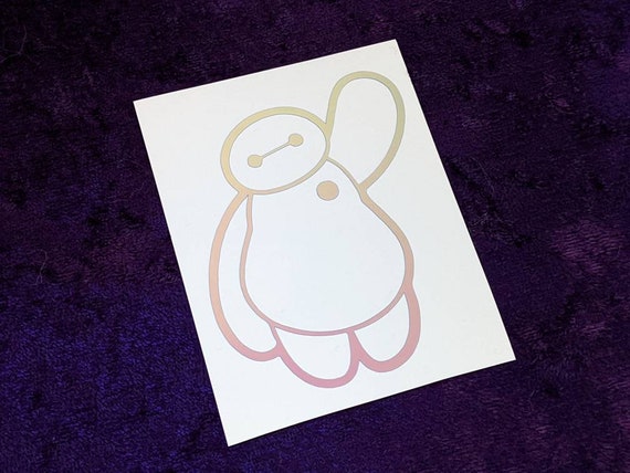 Baymax Waving Permanent Vinyl Decal in Magical Holographic or - Etsy
