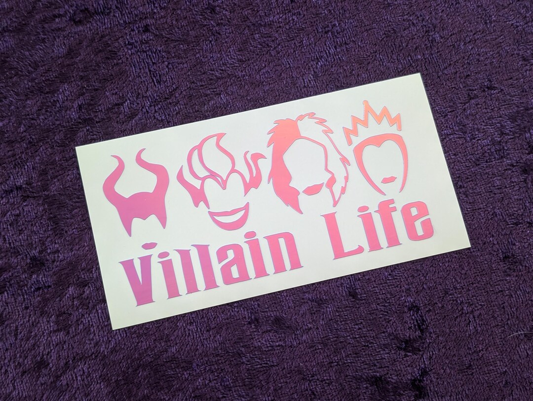 Villain Life Villains Silhouette Permanent Vinyl Decal in Magical ...