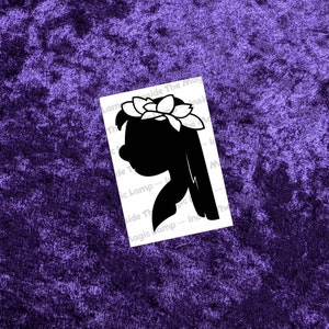 Lilo Side Silhouette Permanent Vinyl Decal in Magical Holographic or ...