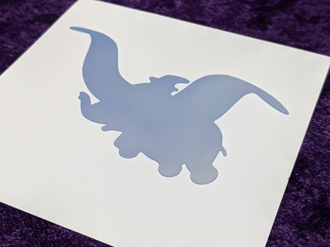 Dumbo Flying Silhouette Permanent Vinyl Decal in Magical - Etsy