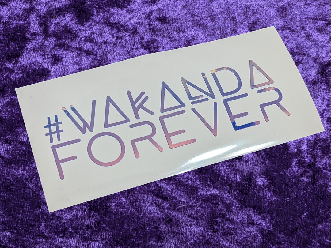 Black Panther wakanda Forever Permanent Vinyl Decal in Magical ...