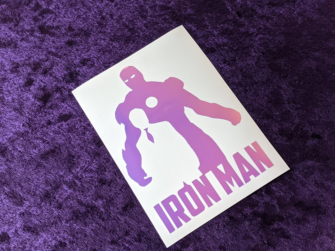 Iron Man Shadow Vinyl Decal in Magical Holographic or Various Colors - Etsy