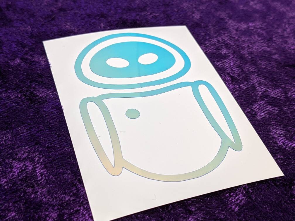 Eve From Wall-e Permanent Vinyl Decal in Magical Holographic - Etsy