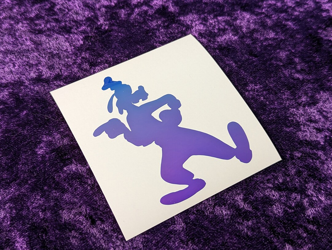 Goofy Pointing Silhouette Vinyl Decal in Magical Holographic or Various ...