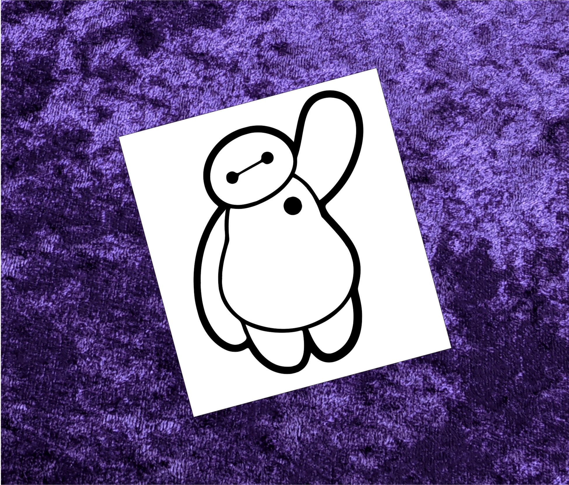 Baymax Waving Permanent Vinyl Decal in Magical Holographic or - Etsy