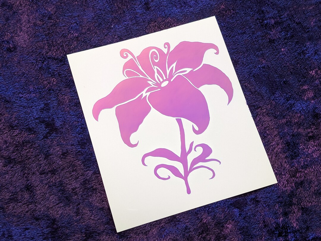 Tangled Sundrop Flower Permanent Vinyl Decal in Magical Holographic or ...