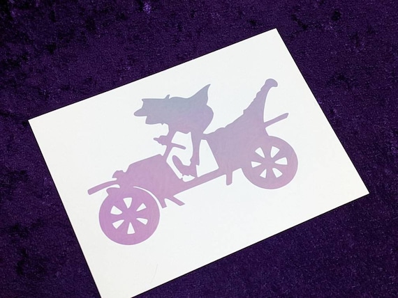 Mr Toad in a Car Permanent Vinyl Decal in Magical Holographic - Etsy