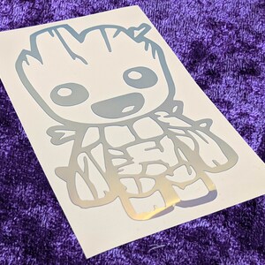 Baby Groot Guardians of the Galaxy Vinyl Decal in Magical Holographic ...