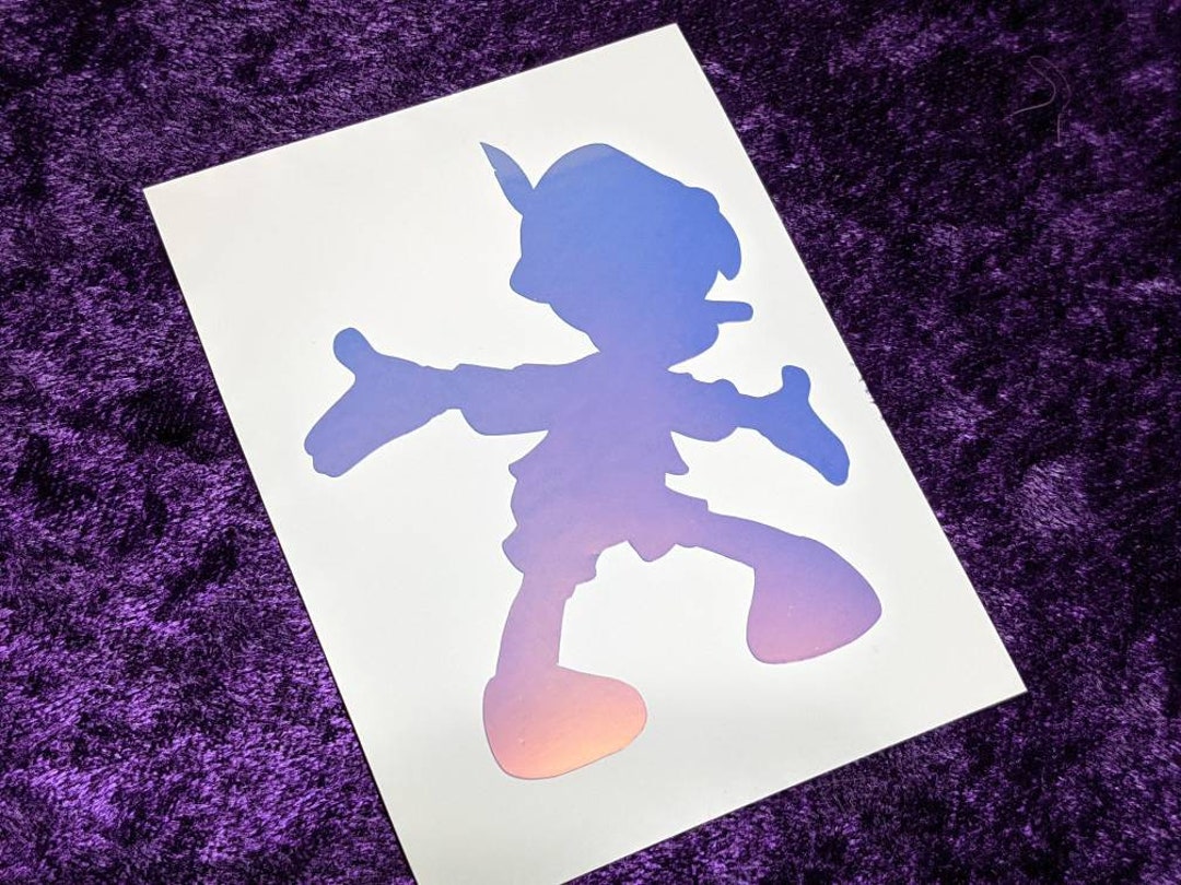 Pinocchio Permanent Vinyl Decal in Magical Holographic or - Etsy