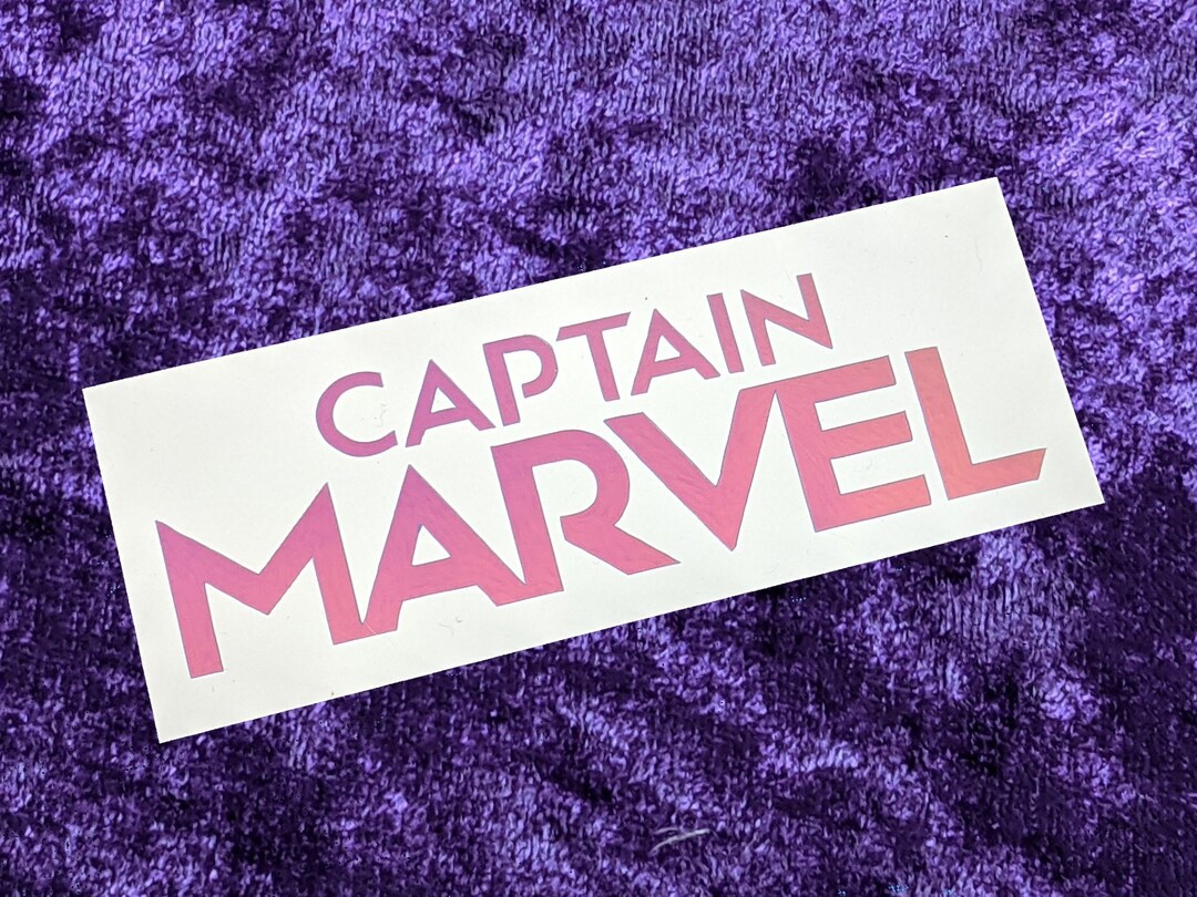 Captain Marvel Vinyl Decal in Magical Holographic or Various Colors - Etsy
