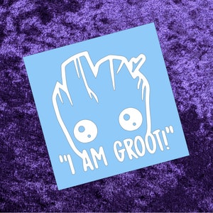 I Am Groot Guardians of the Galaxy Permanent Vinyl Decal in Magical ...