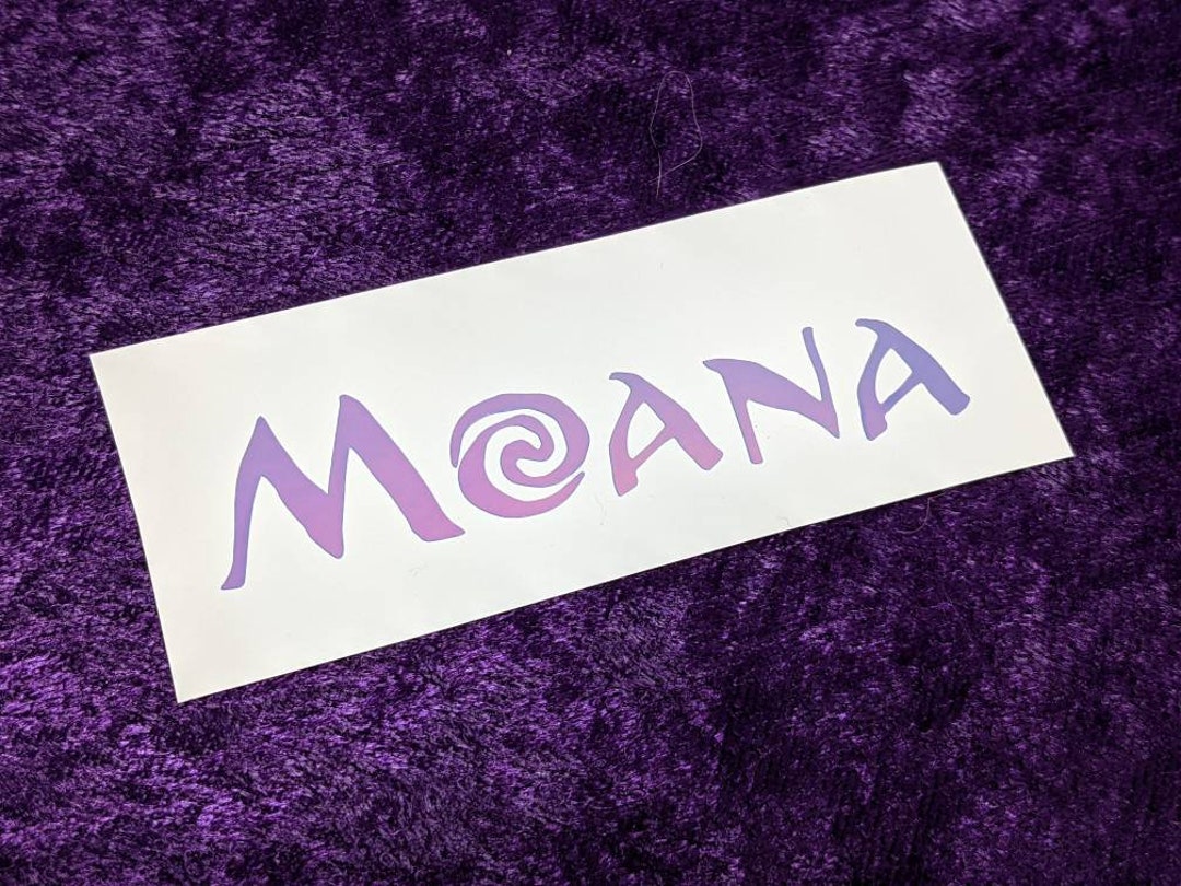Moana Name Permanent Vinyl Decal in Magical Holographic or Various ...
