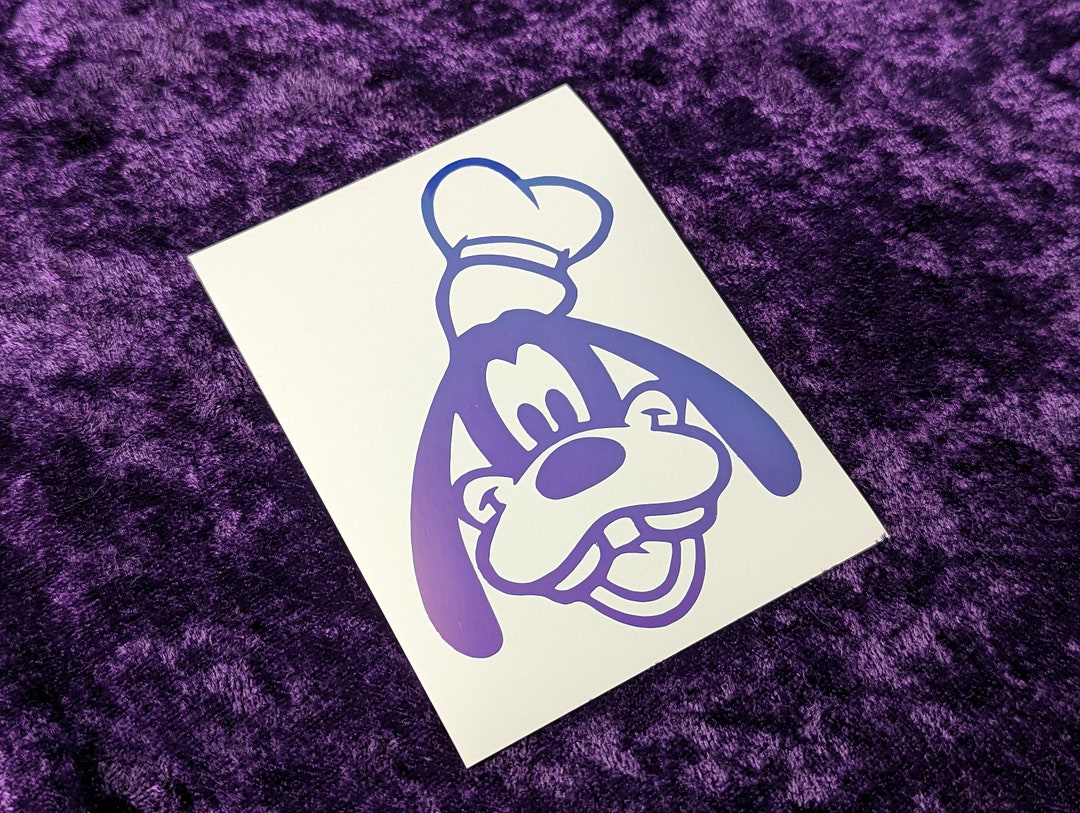 Goofy Face Outline Vinyl Decal in Magical Holographic or Various Colors ...