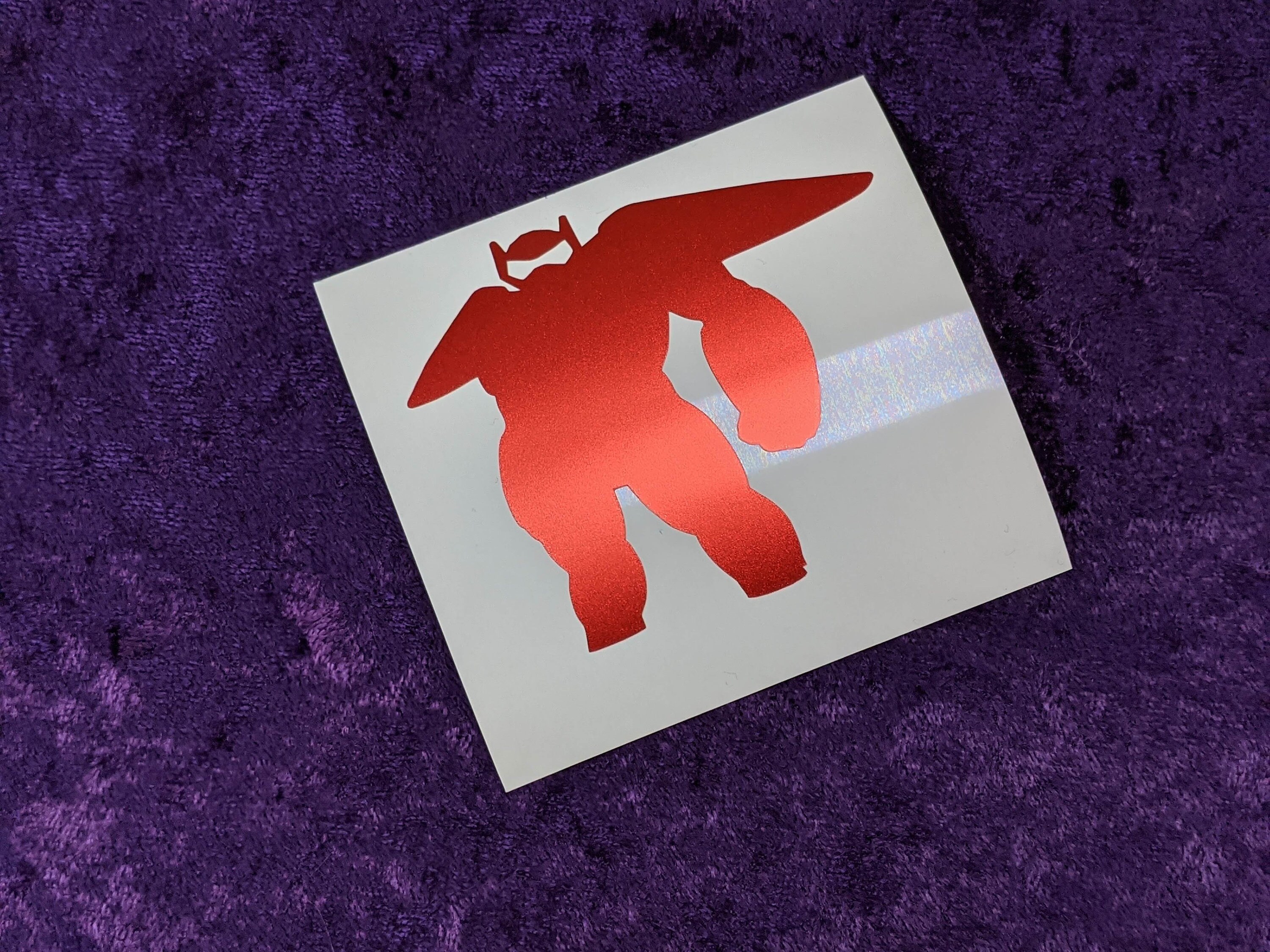 Baymax Silhouette Permanent Vinyl Decal in Magical Holographic - Etsy