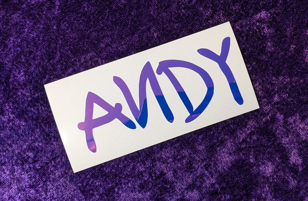Toy Story Andy Permanent Vinyl Decal in Magical Holographic or Various ...