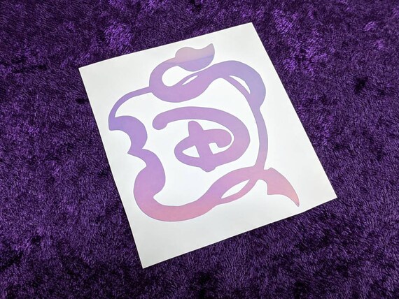 Descendants Apple Permanent Vinyl Decal in Magical Holographic - Etsy