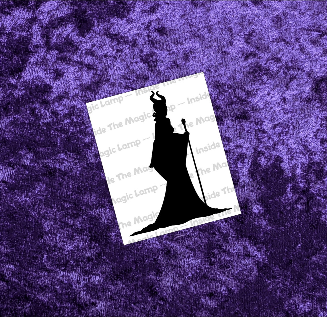 Maleficent with Staff Permanent Vinyl Decal in Magical | Etsy