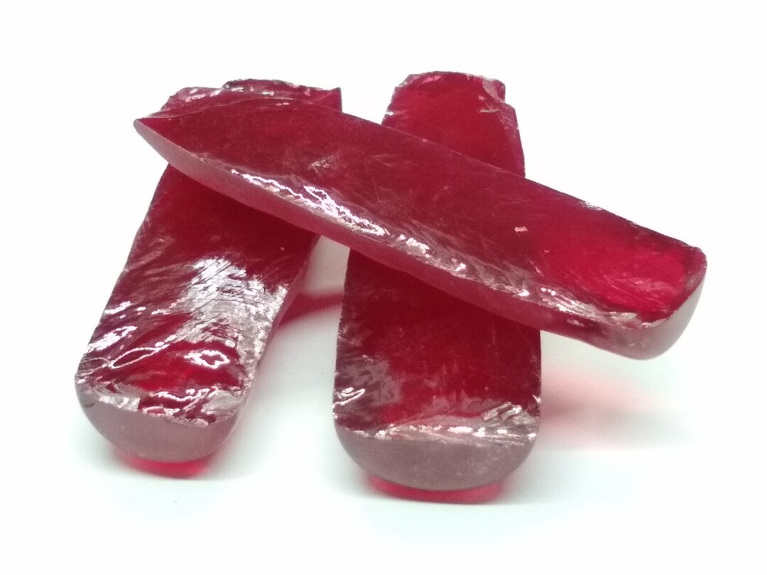 Ruby Red 5 Lab Created Corundum Sapphire Faceting Rough for Gem Cutting ...