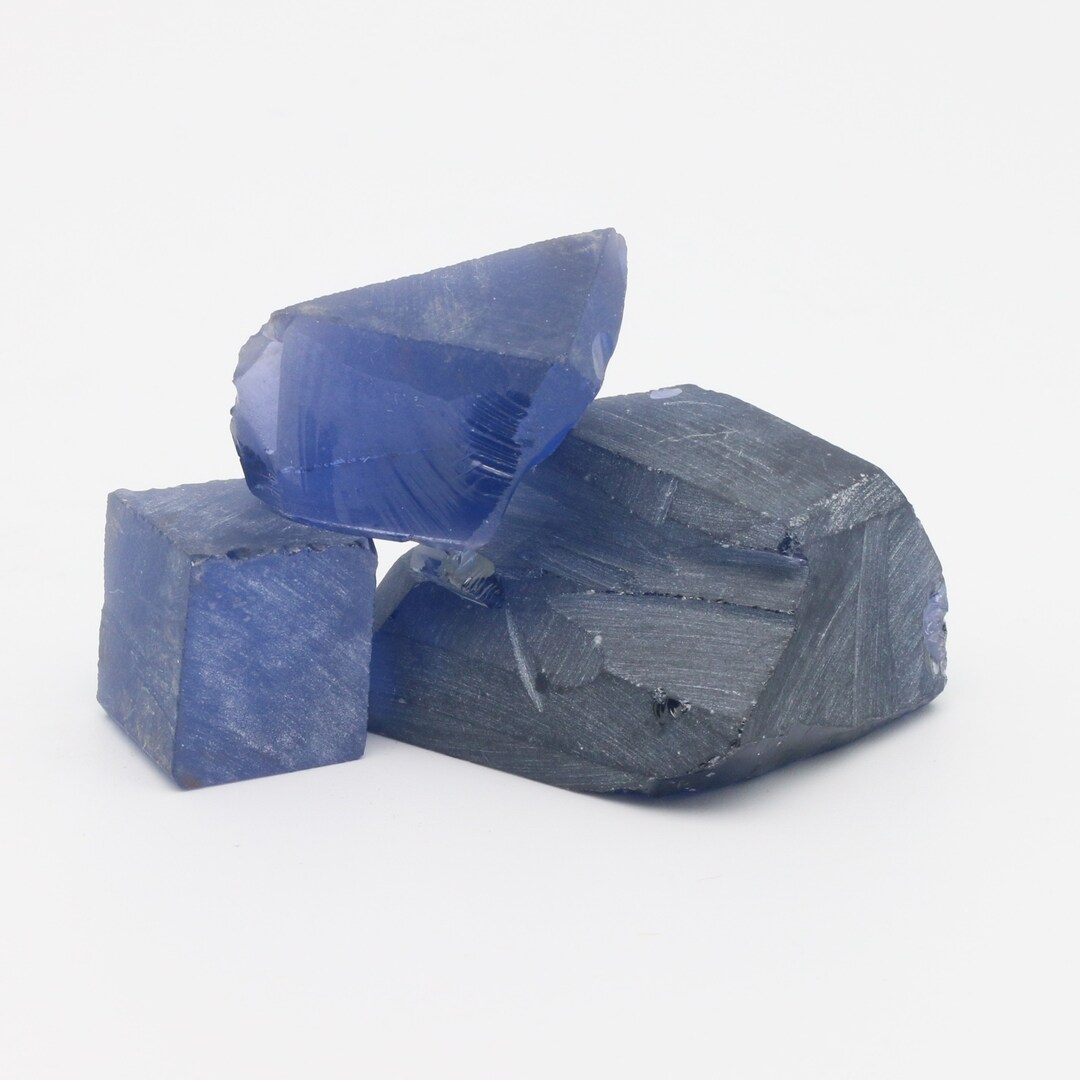 Blue YAG Faceting Rough for Gem Cutting Various Sizes - Etsy