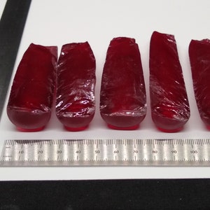 Ruby Red 5 Lab Created Corundum Sapphire Faceting Rough for Gem Cutting ...