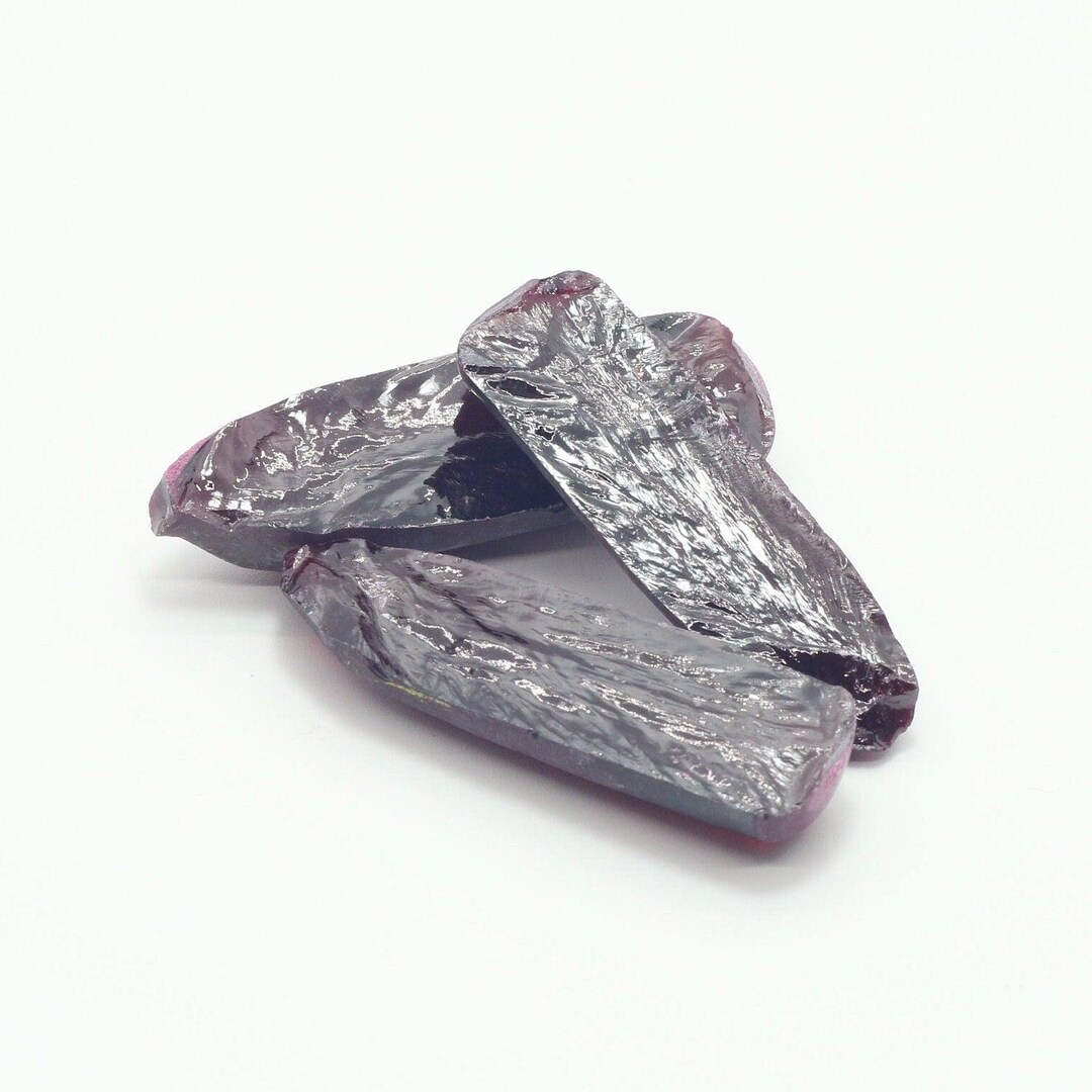 Very Dark Ruby Red #9 Lab Created Corundum Sapphire Faceting Rough for ...