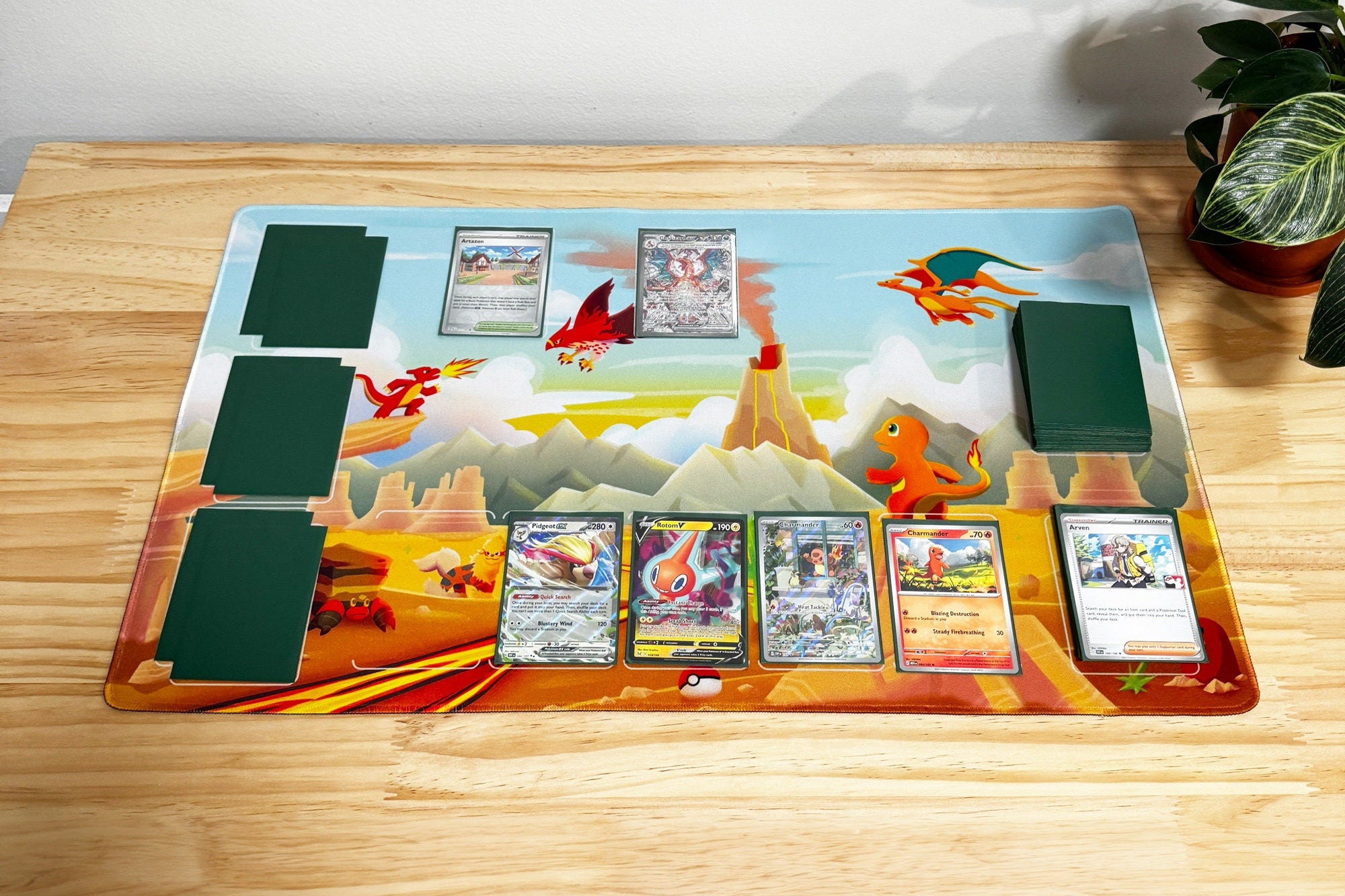 Charizard Pokemon Playmat for TCG Players, Gamers & Pokemon Fans ...