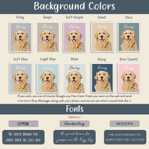 Custom Pet Portraits Using Pet Photo, Custom Dog Portraits, Dog ...