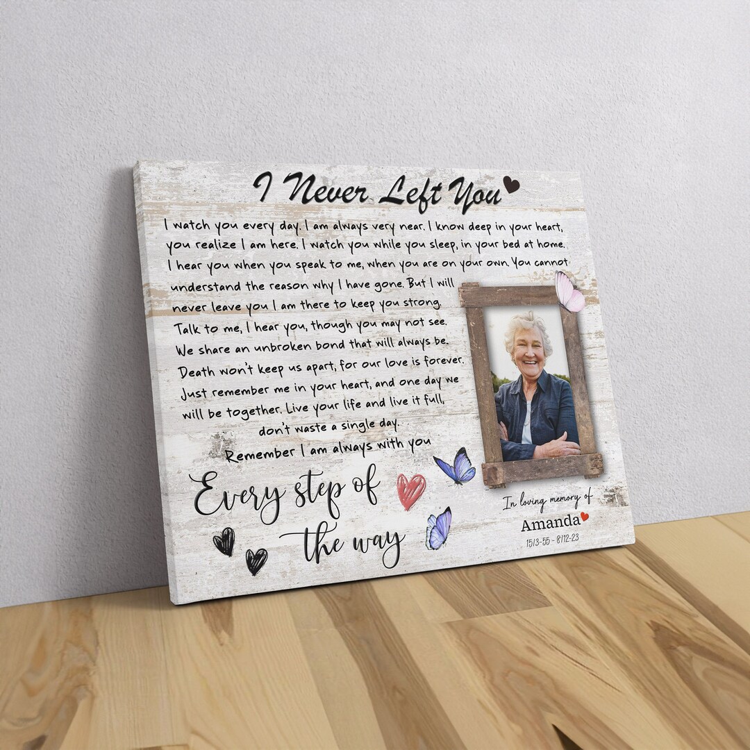 Personalized Memorial Canvas, Family Member Memorial, Sympathy Gift ...