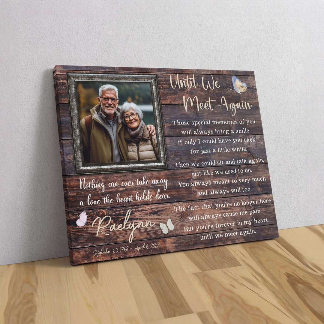 In Memory Sympathy Canvas Personalized Memorial Canvas - Etsy