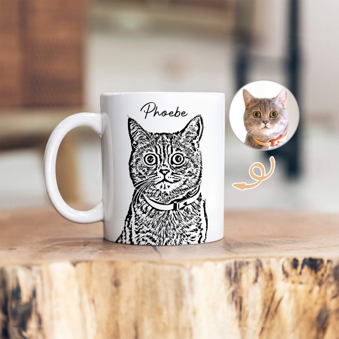 Personalized Cat Mug With Name, Custom Pet Mug, Cat Mom Mug, Gift Idea ...