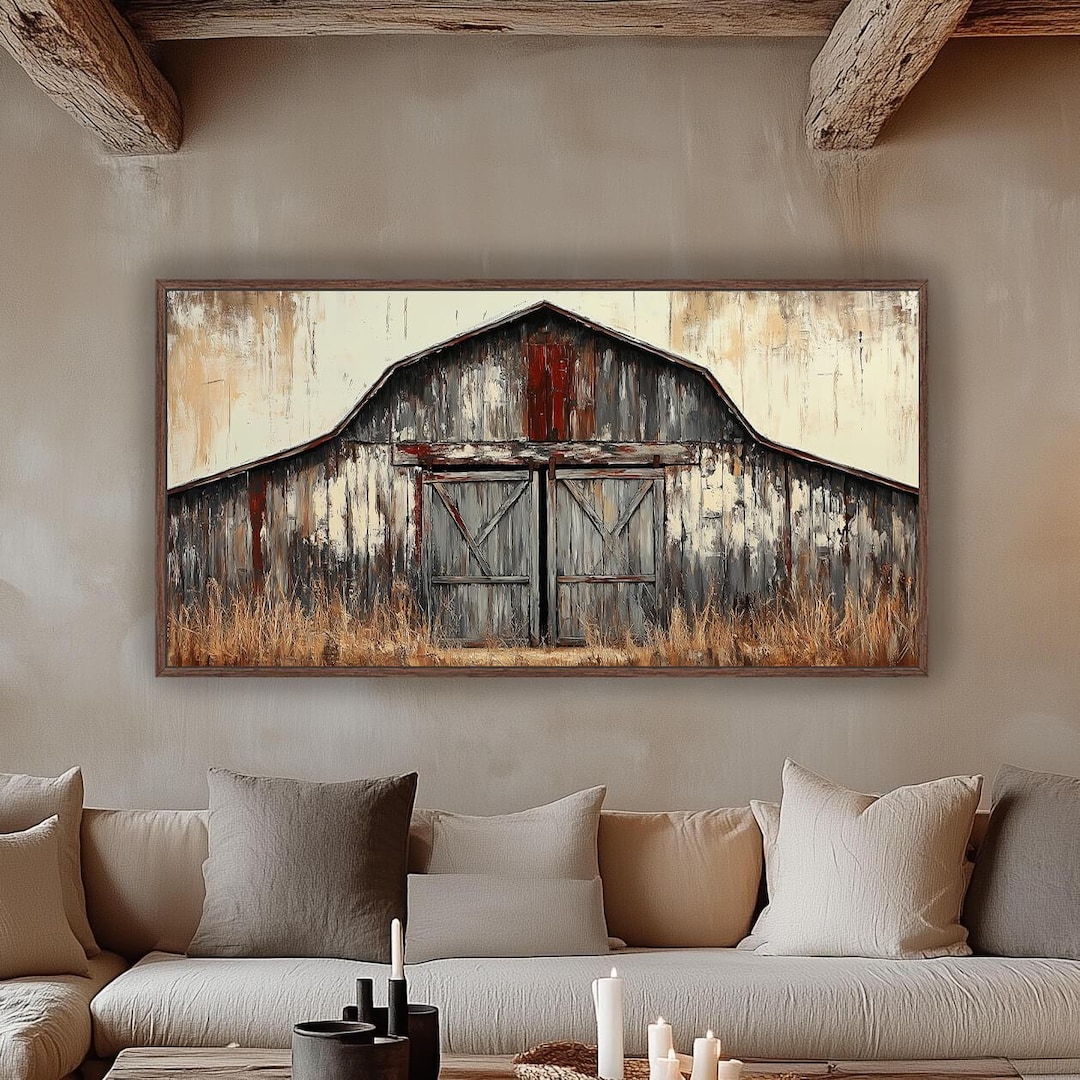 Farmhouse Wall Decor, Old Weathered Barn, Rustic Barn Art, Antique Barn ...