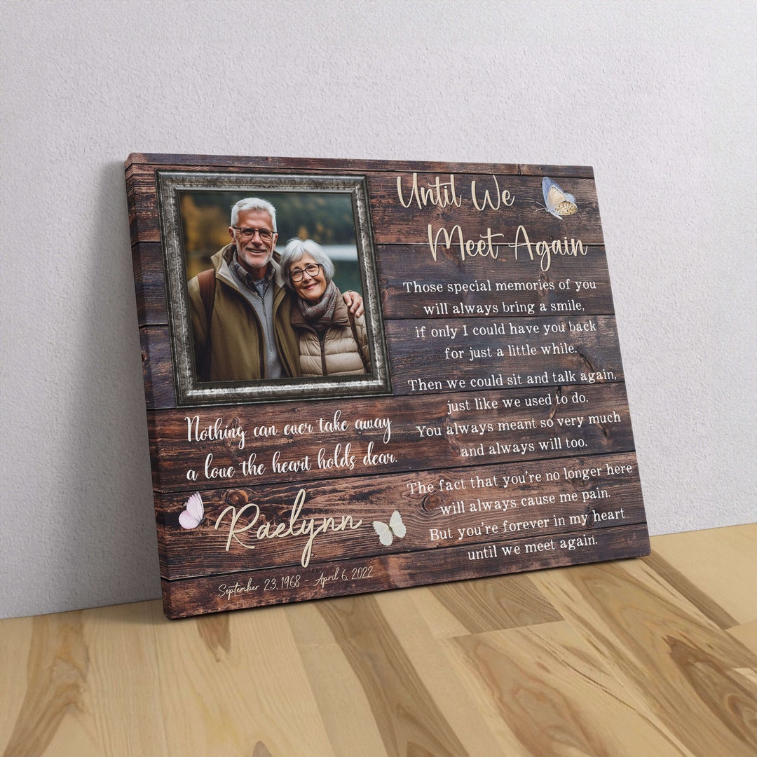 In Memory Sympathy Canvas, Personalized Memorial Canvas, Custom Photo ...