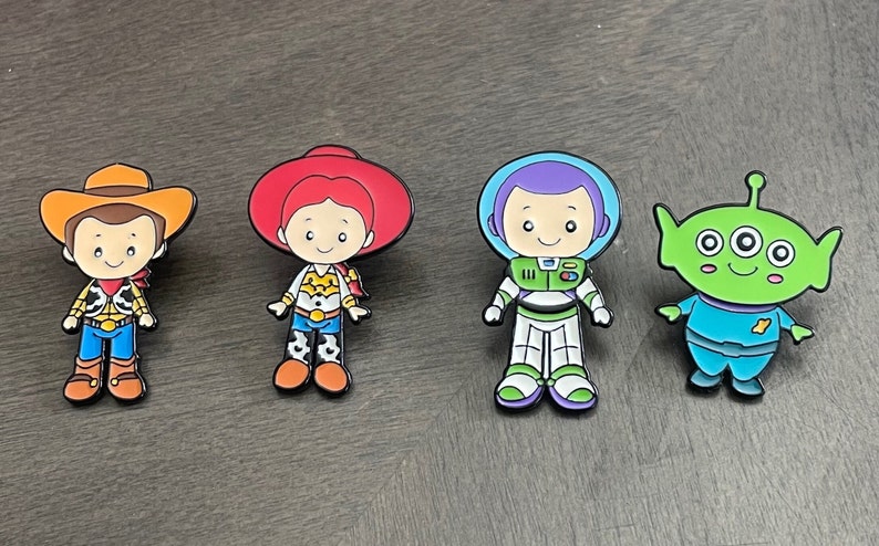 Disney Pixar Inspired Enamel Pins toy Story Woody Jessie - Etsy