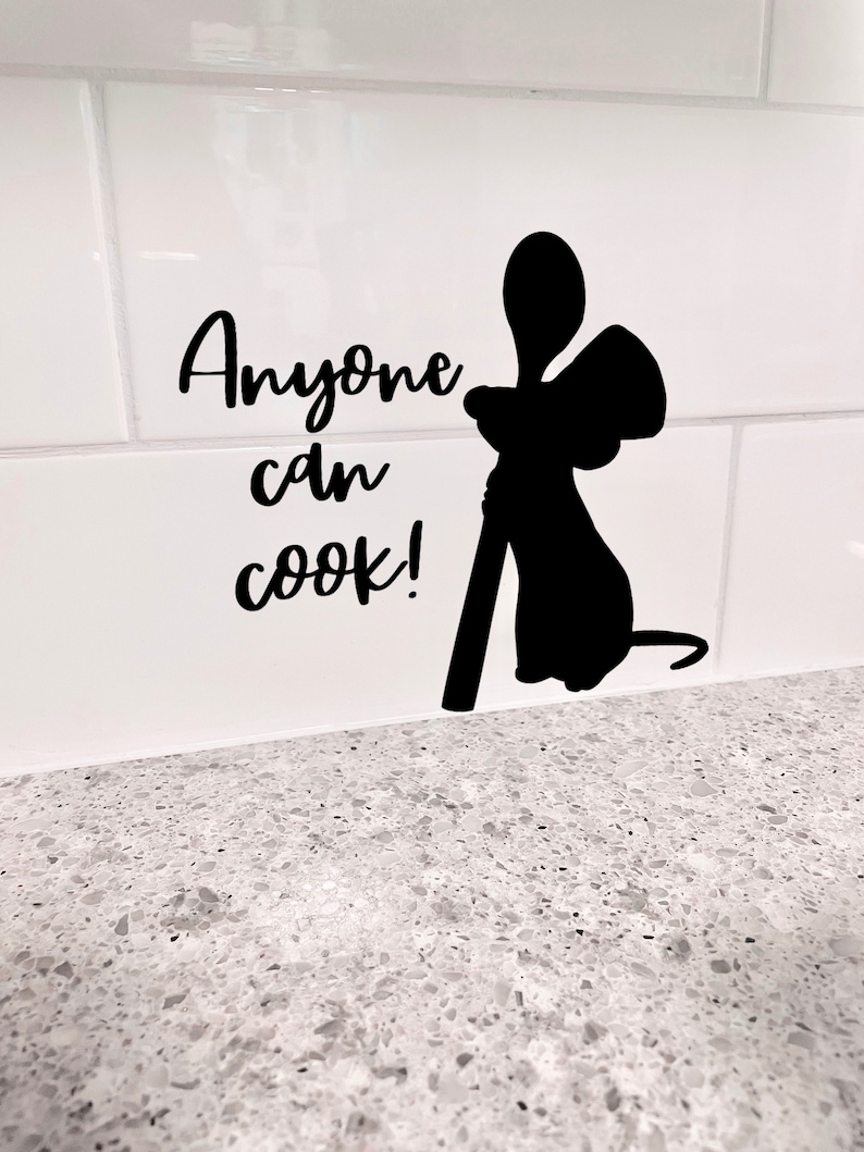 Ratatouille Anyone can cook wall decal Disney Inspired | Etsy