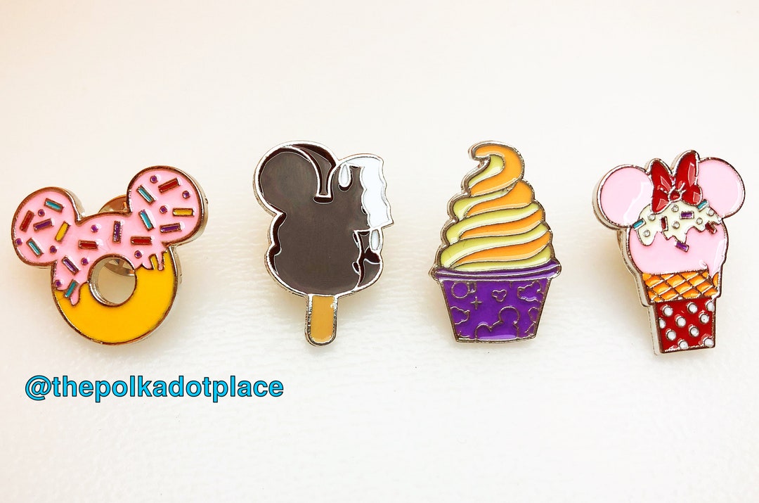Disney Inspired Mickey and Minnie Foodie Snack Enamel Pins - Etsy
