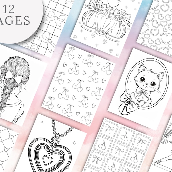 Coquette Coloring - Etsy