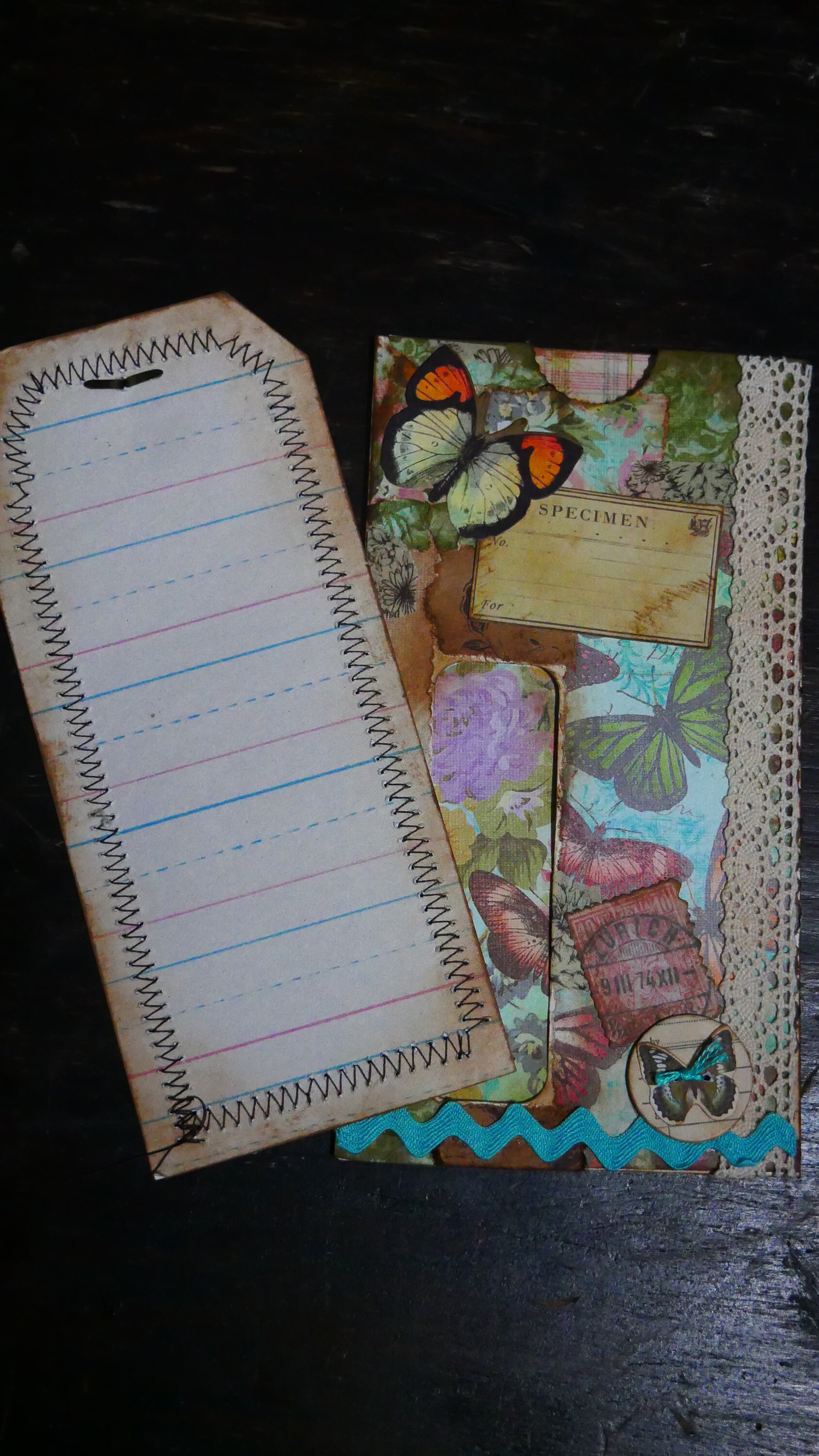 Collaged Junk Mail Envelope & Tag Set - Etsy