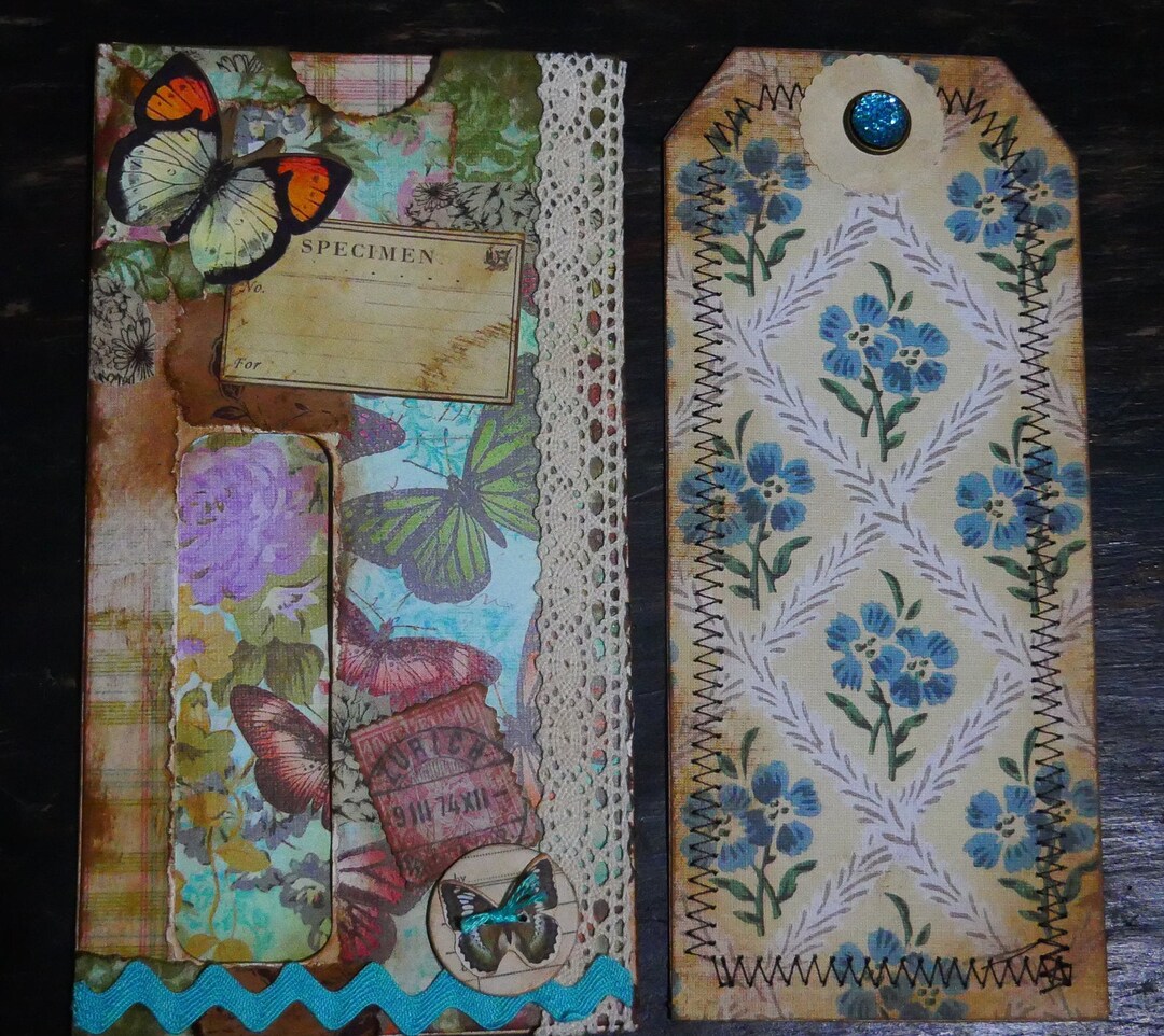 Collaged Junk Mail Envelope & Tag Set - Etsy
