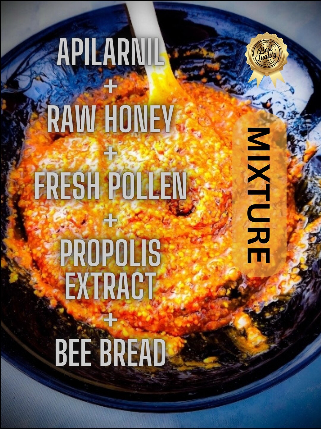 Apilarnil drone Larva Fresh Drone Bee Larva Apilarnil Mixture. Raw ...