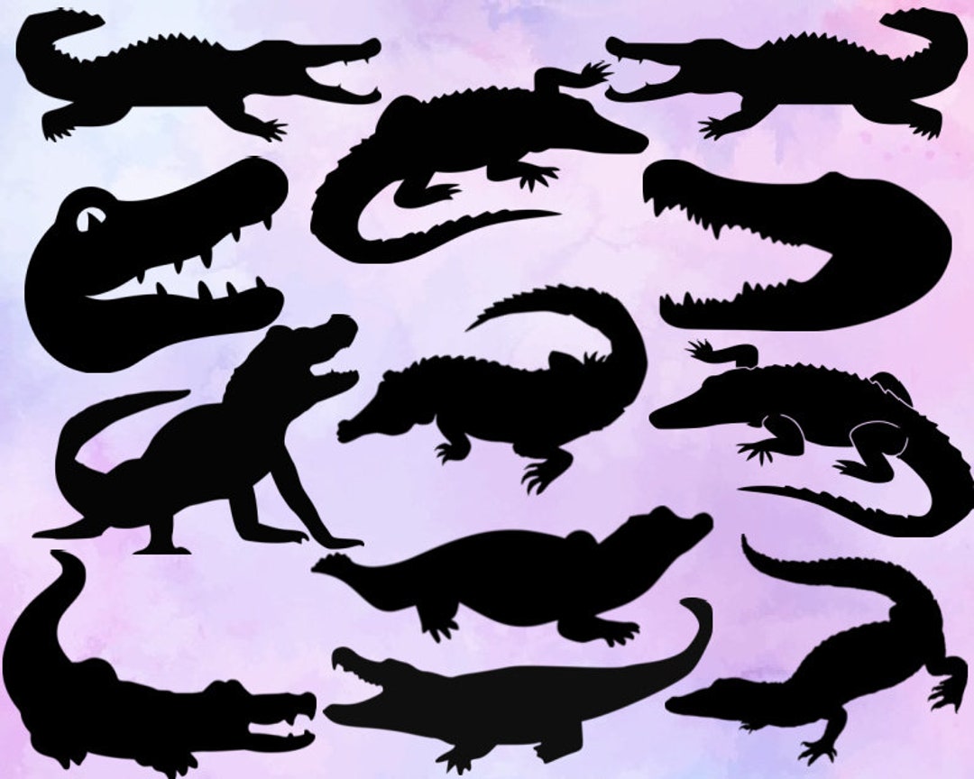 Crocodile SVG Bundle, Alligator SVG, Alligator Clipart, Cut Files for ...