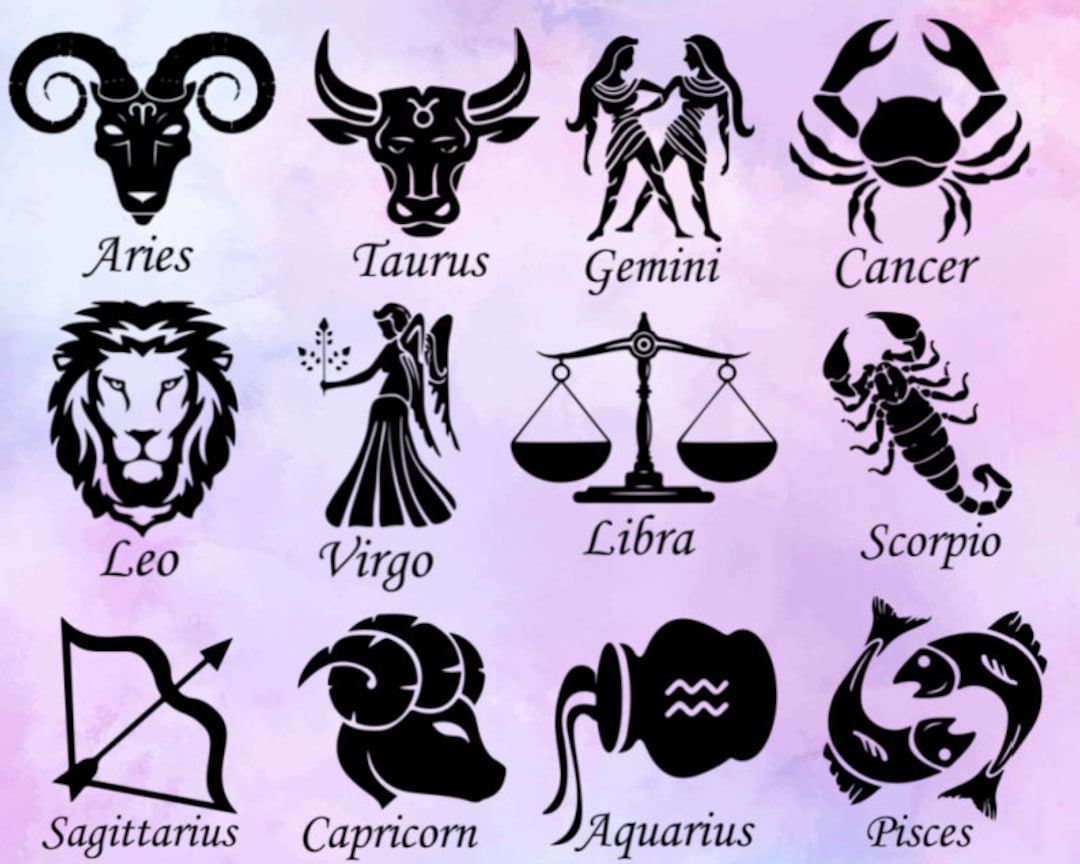Horoscope SVG - Horoscope Silhouette - SVG Cut Files - Horoscope Bundle ...